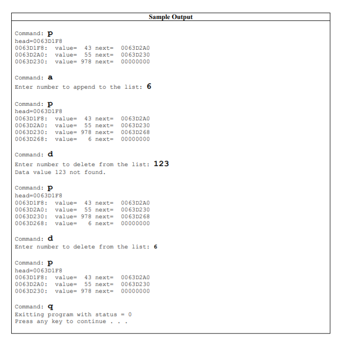 Solved Programming Assignment Create IntList.h and | Chegg.com