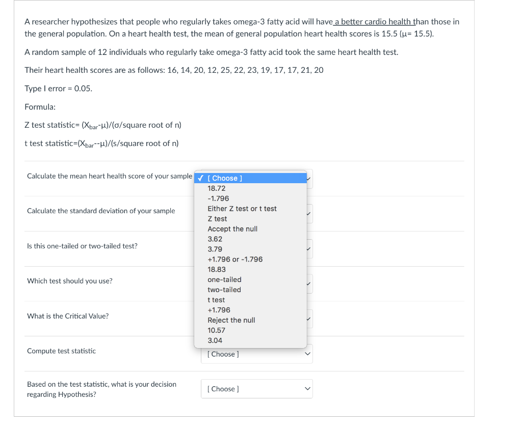 Solved A researcher hypothesizes that people who regularly | Chegg.com