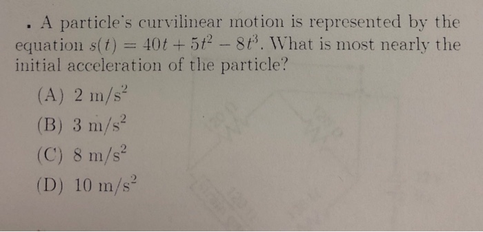 Solved . A particle's curvilinear motion is represented by | Chegg.com