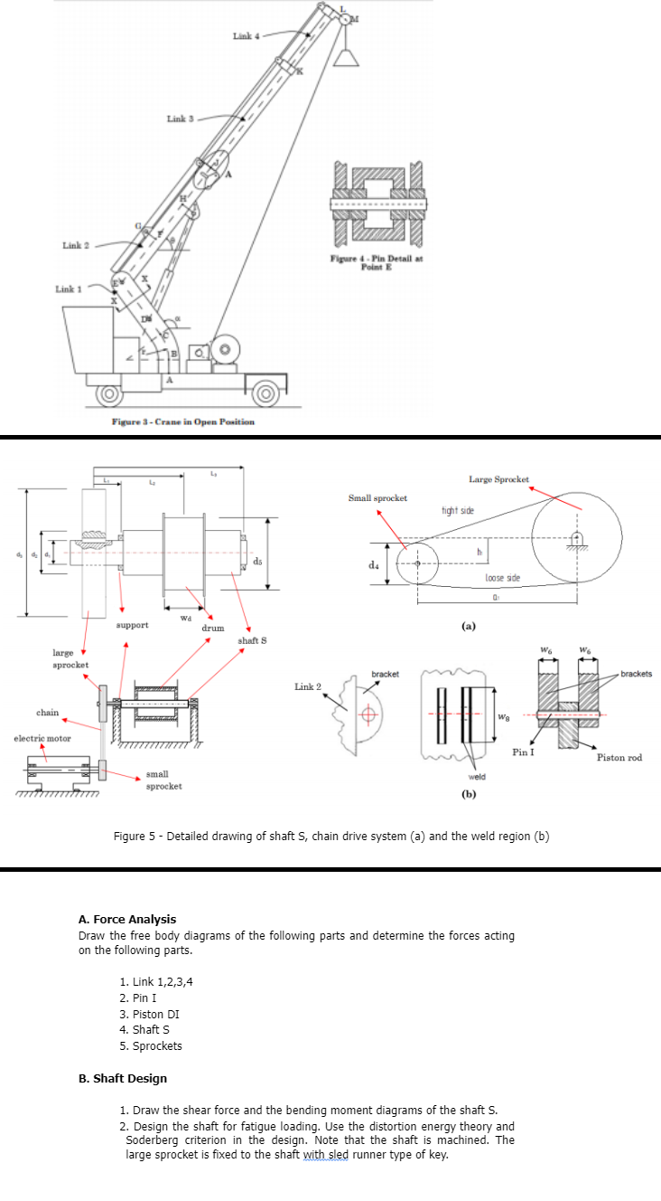 A. ﻿Force AnalysisDraw the free body diagrams of the | Chegg.com