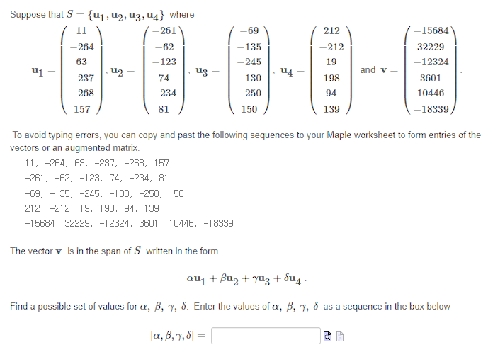 Solved Suppose that S={u1,u2,u3,u4} where | Chegg.com