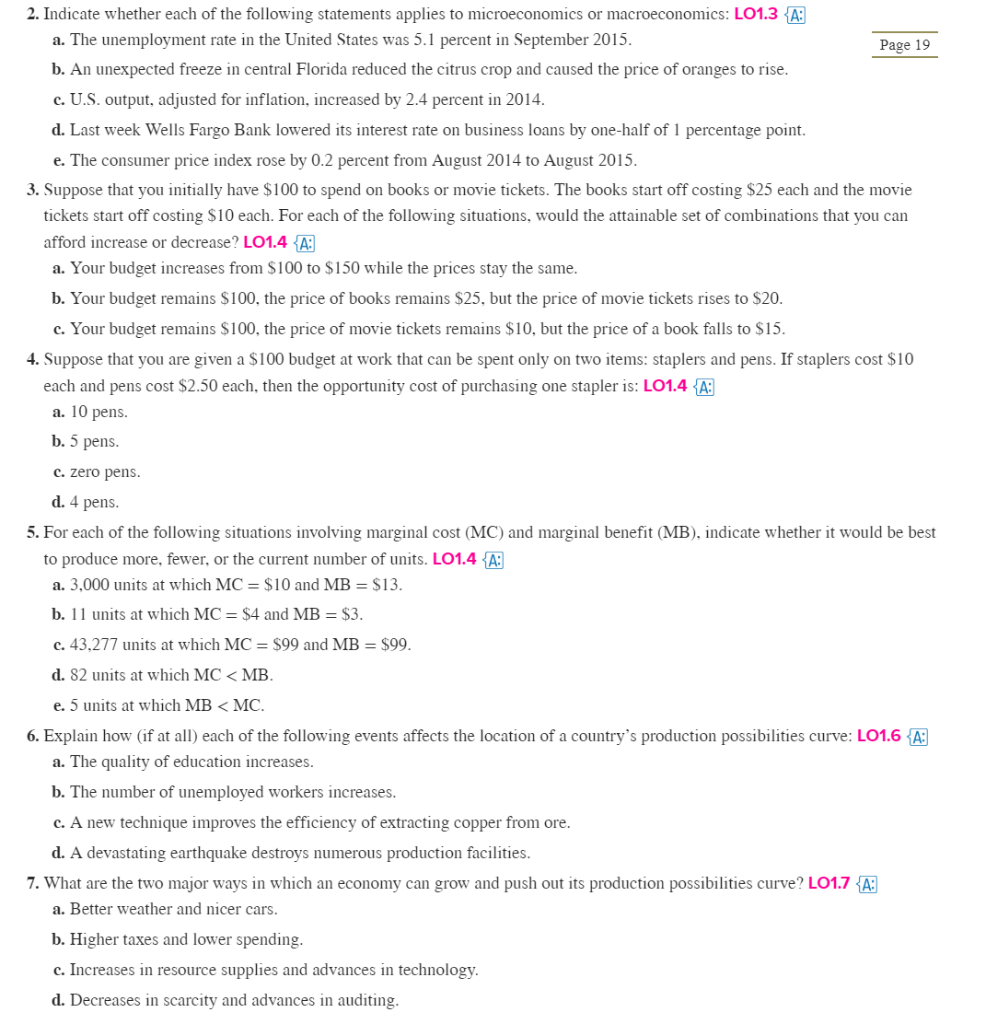 Solved 2. Indicate whether each of the following statements | Chegg.com