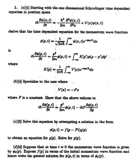 1. (a)[4] Starting with the one dimensional | Chegg.com