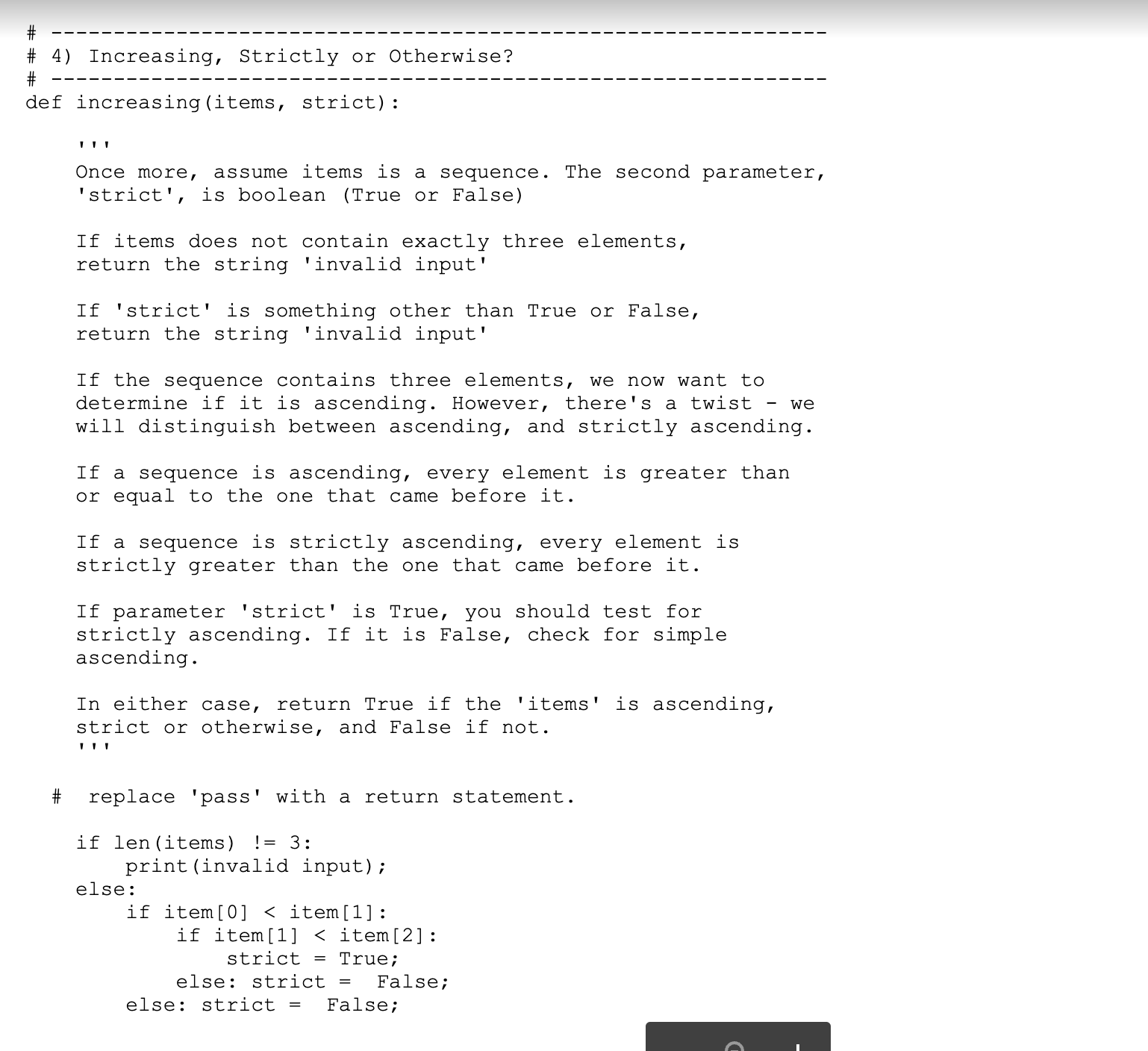 Solved 4) Increasing, Strictly or Otherwise? | Chegg.com