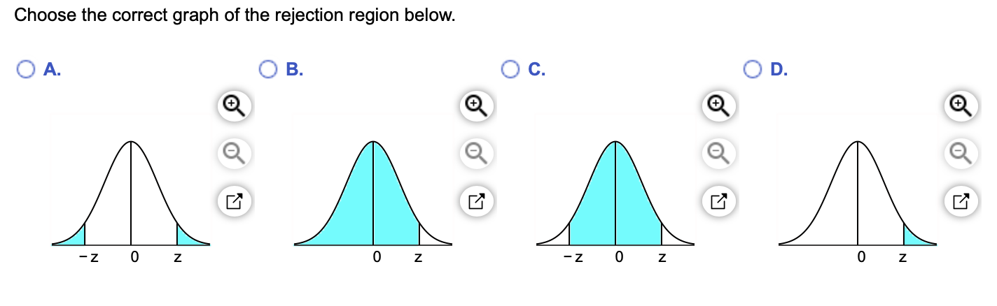 [Solved]: Find the critical value(s) and rejection region(