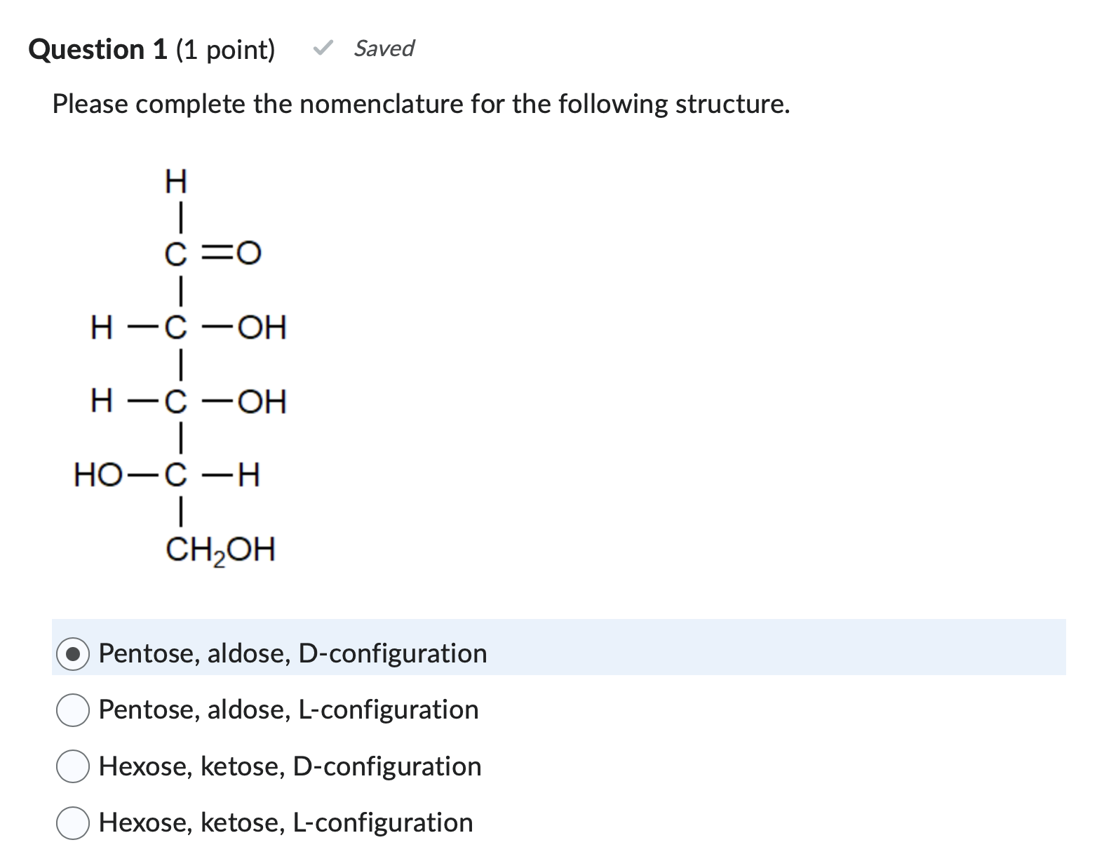 Solved Question 1 (1 ﻿point)Please complete the nomenclature | Chegg.com