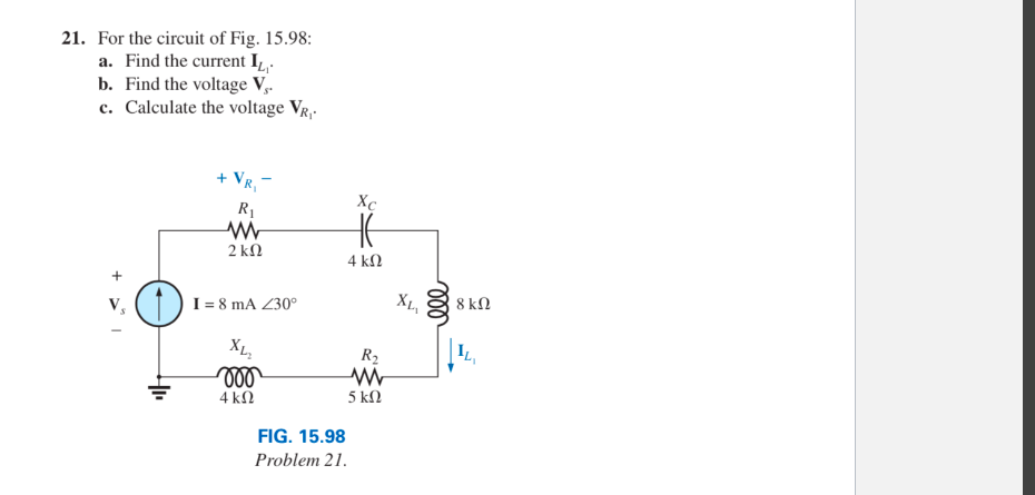 Solved 28. Calculate the voltages V, and V, for the | Chegg.com