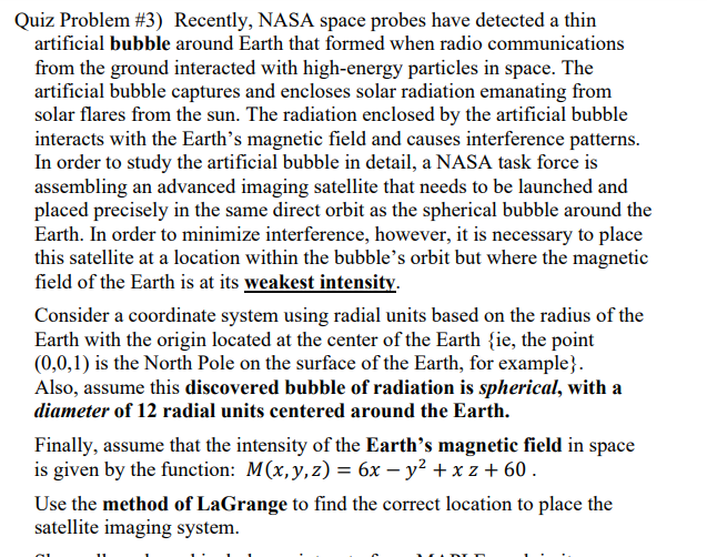 Solved Quiz Problem #3) Recently, NASA space probes have | Chegg.com