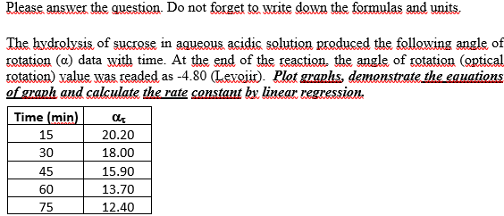 ı will rate PHYSICAL CHEMISTRY LAB EXPERIMENT EXCEL | Chegg.com