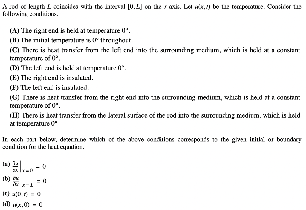 Solved A rod of length L coincides with the interval [0,L] | Chegg.com