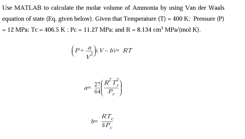 Molar Volume Formula