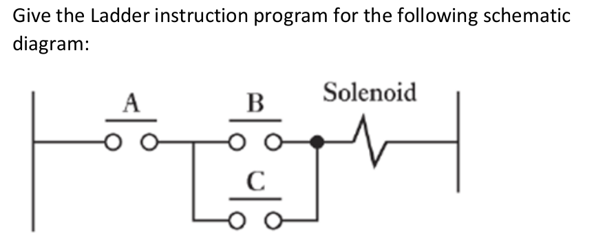 Solved Give the Ladder instruction program for the following | Chegg.com