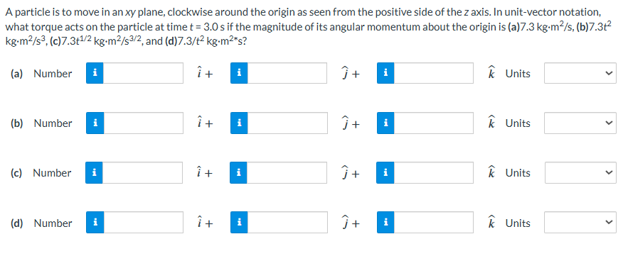 Solved A particle is to ﻿move in an xy ﻿plane, clockwise | Chegg.com