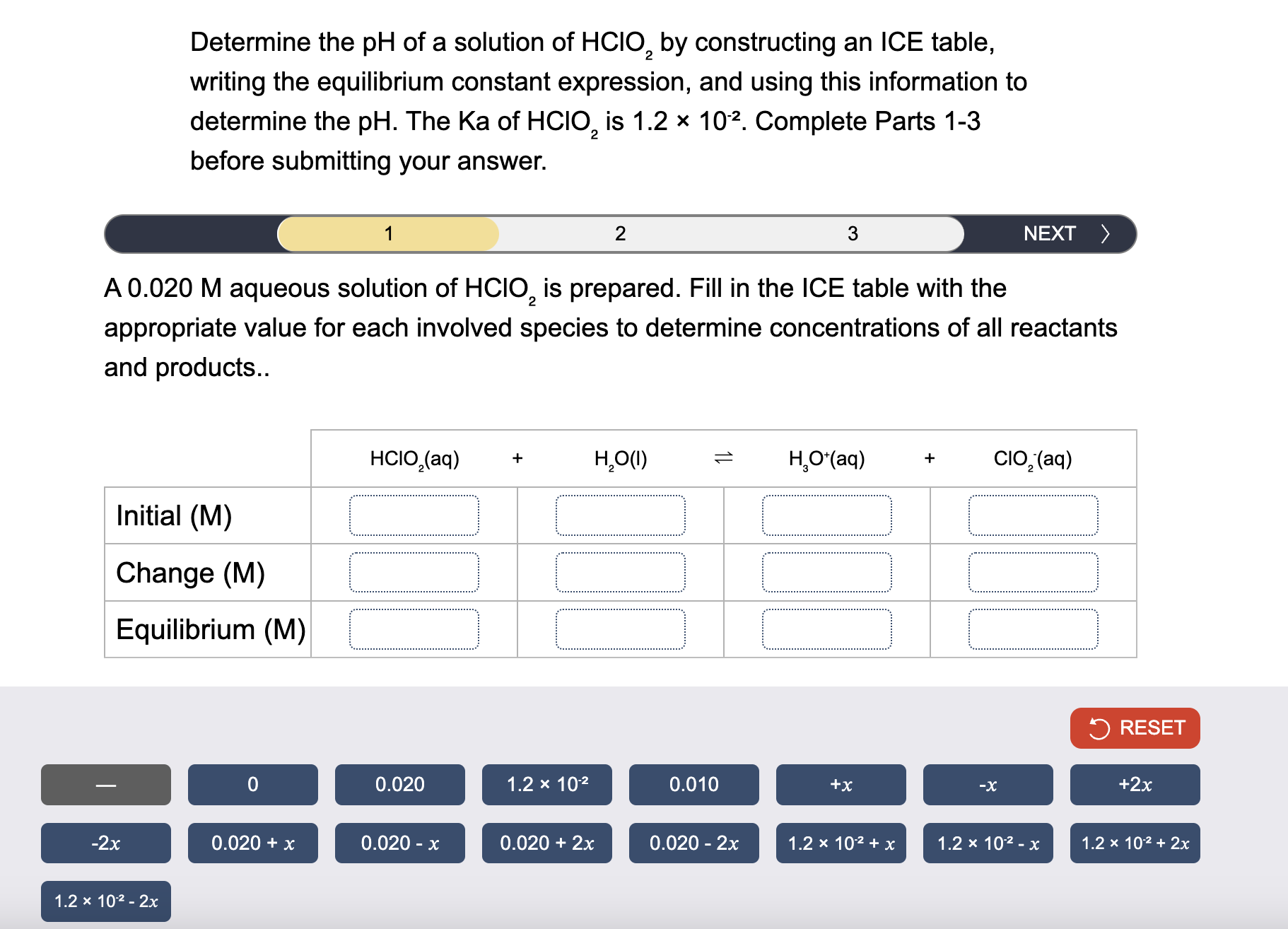 Solved Determine the pH ﻿of a solution of HClO2 ﻿by | Chegg.com