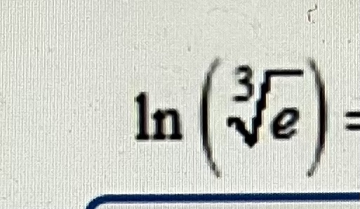 Solved ln(e3)= | Chegg.com
