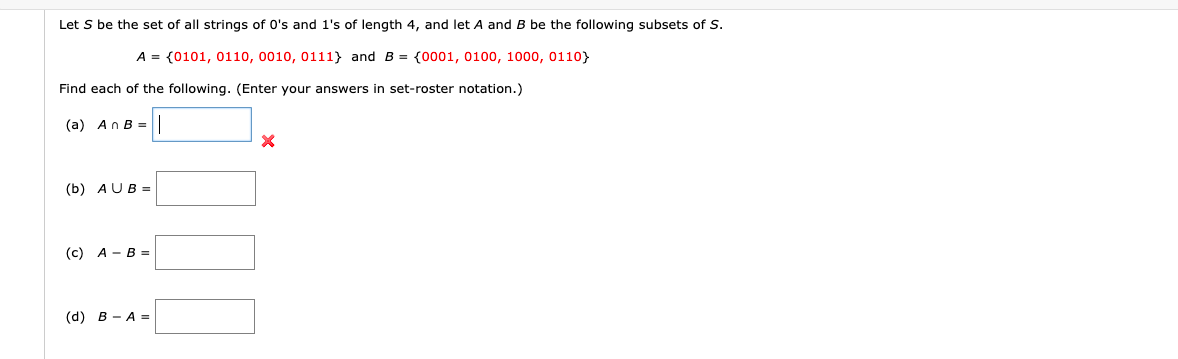 Solved Let S Be The Set Of All Strings Of Os And 1s Of 