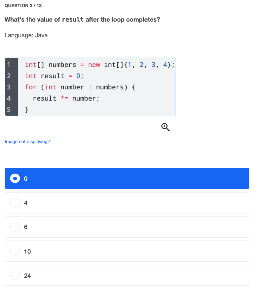 Solved QUESTION 3 / 13 What's the value of result after the | Chegg.com