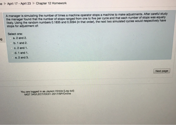 Solved e April 17 April 23 Chapter 12 Homework manager is | Chegg.com