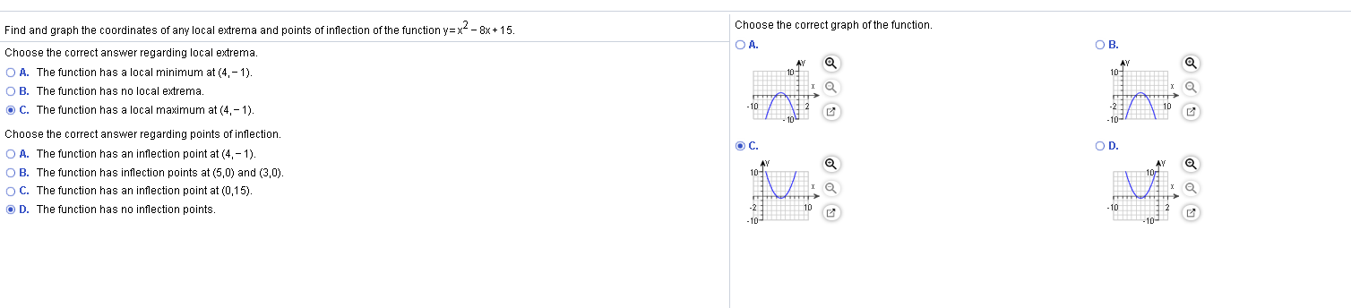 Solved Choose the correct graph of the function. Од. Find | Chegg.com