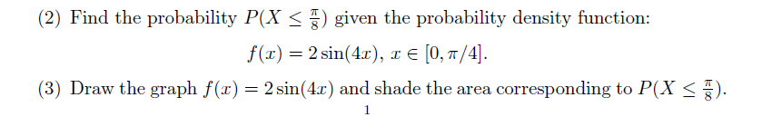 Solved (2) Find the probability P(X