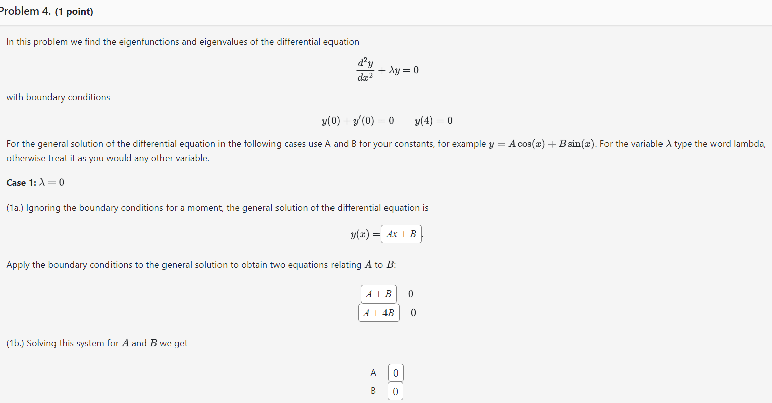 Solved In this problem we find the eigenfunctions and | Chegg.com