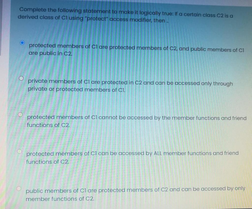 Solved Complete the following statement to make it logically | Chegg.com