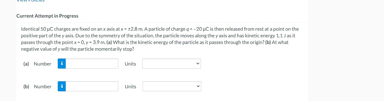 Solved Current Attempt in ProgressIdentical 50μC ﻿charges | Chegg.com
