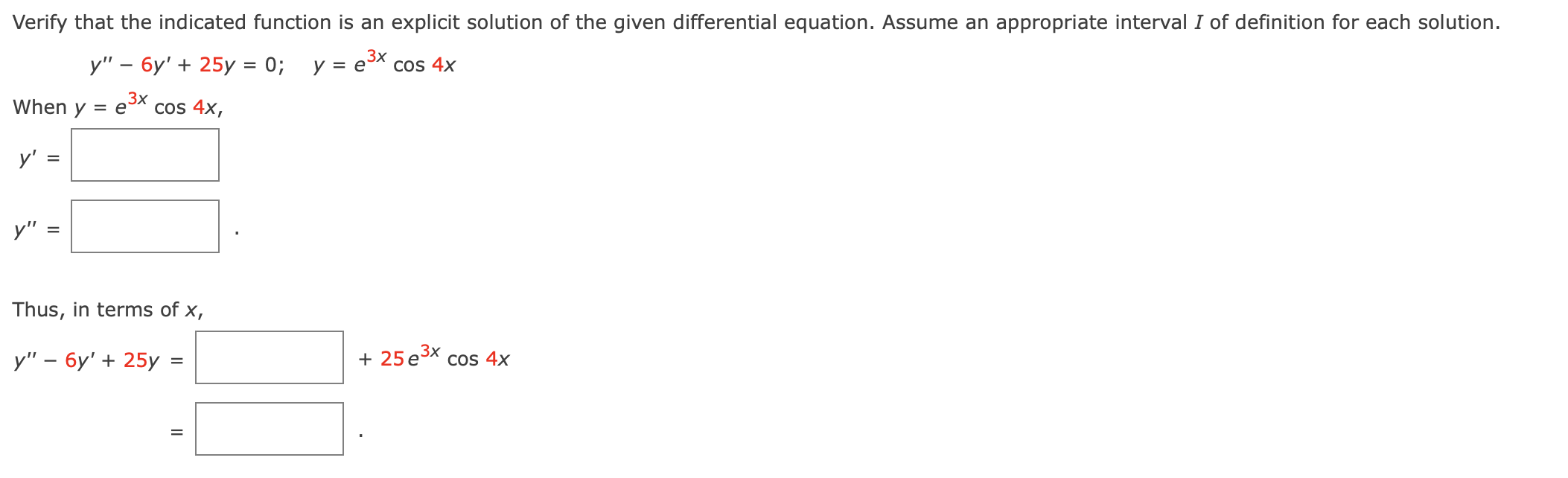 Solved Verify that the indicated function is an explicit | Chegg.com