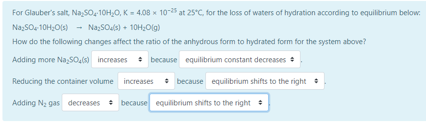 Solved options are: increases decreases unchanged | Chegg.com