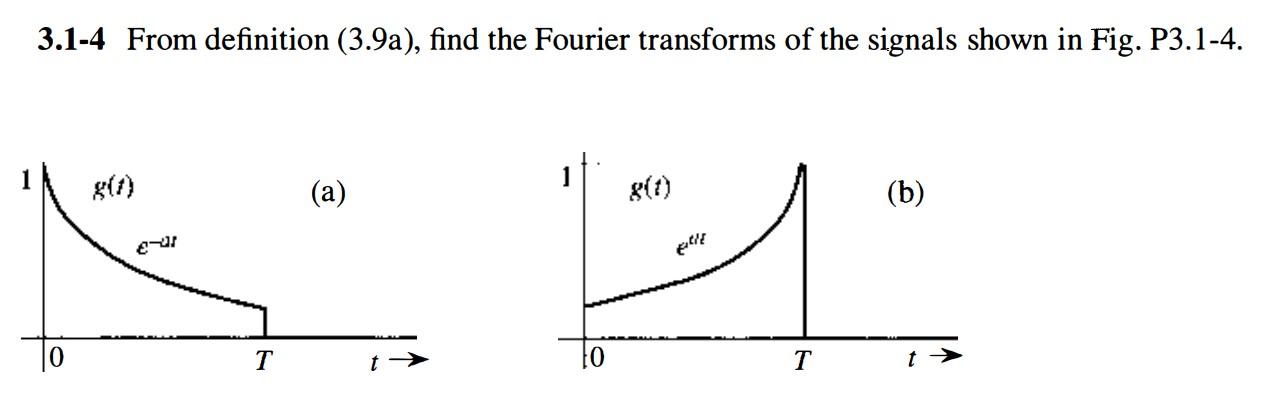 Solved 3.1-4 From definition (3.9a), find the Fourier | Chegg.com