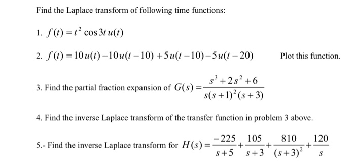 Solved Find the Laplace transform of following time | Chegg.com