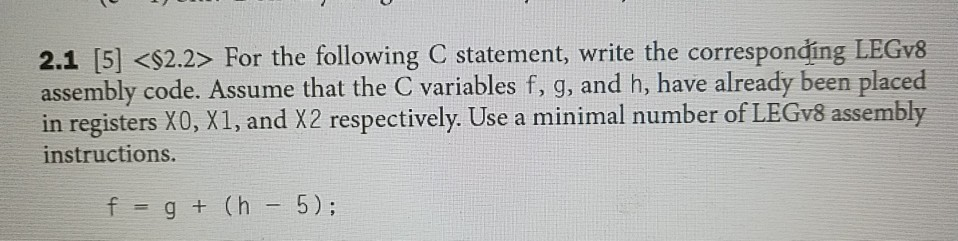 Solved 2.1 [5] | Chegg.com