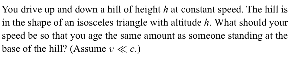 Solved You drive up and down a hill of height h at constant | Chegg.com