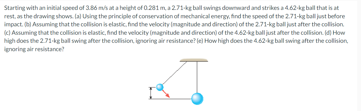 Solved Starting with an initial speed of 3.86 m/s at a | Chegg.com
