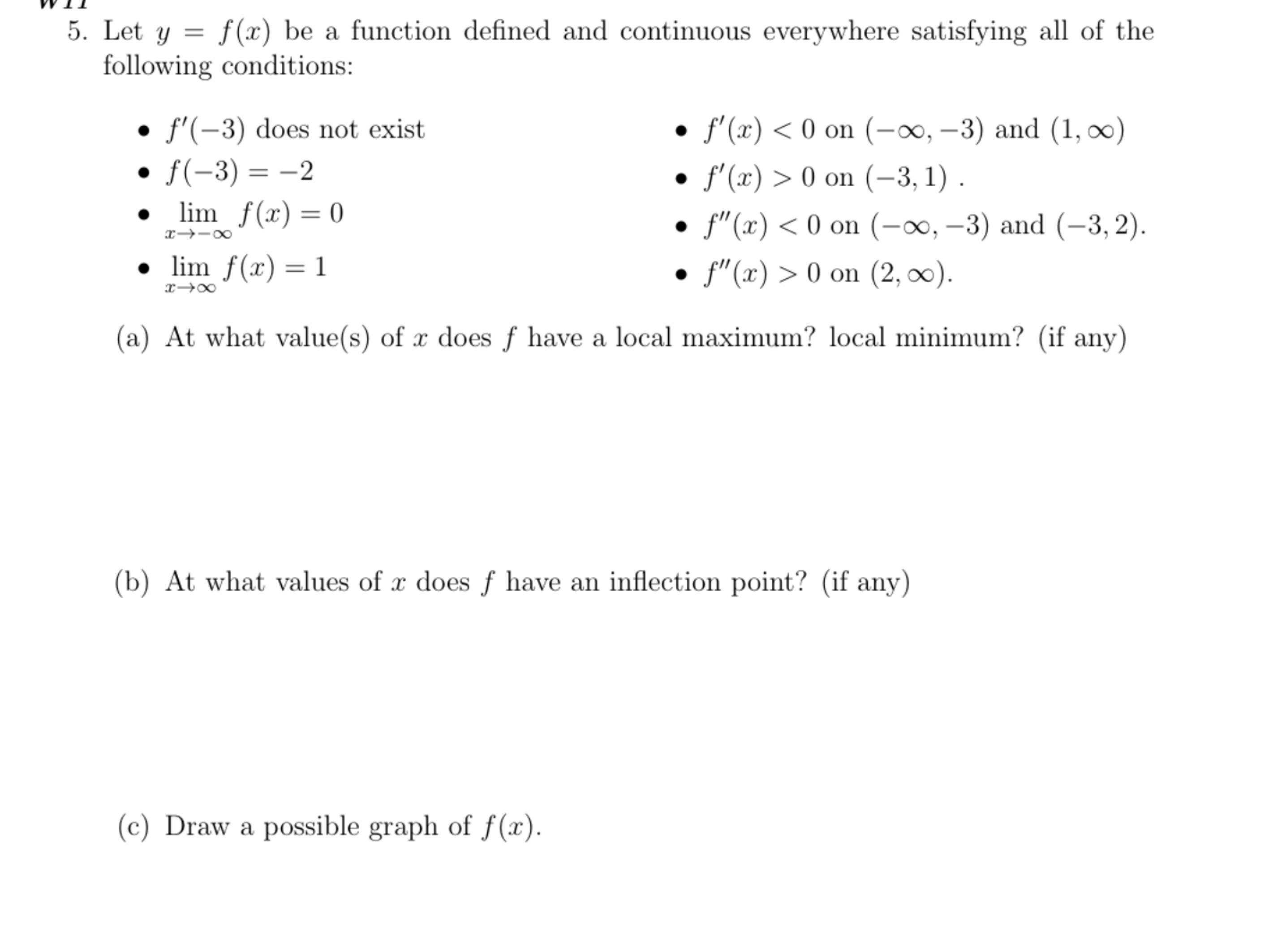 Solved Let y=f(x) ﻿be a function defined and continuous | Chegg.com