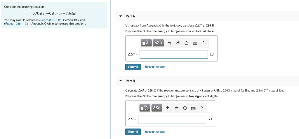 Solved Consider the following reaction: 3CH, (E)+C;H3(g) | Chegg.com