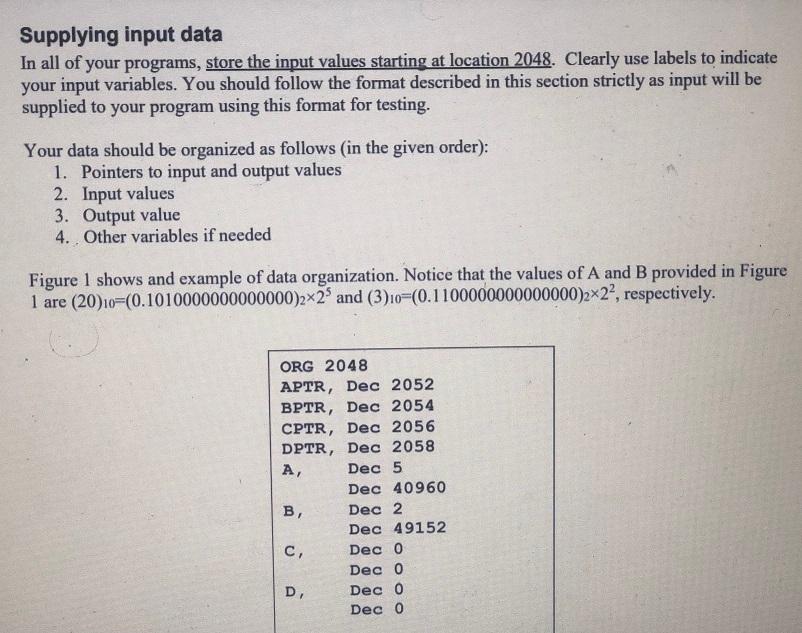 3 Project description Assume floating-point | Chegg.com