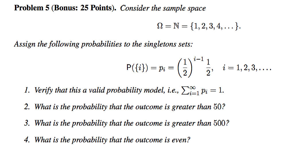 Solved Problem 5 (Bonus: 25 Points). Consider the sample | Chegg.com