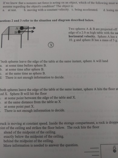 Solved If we know that a nonzero net force is acting on an | Chegg.com