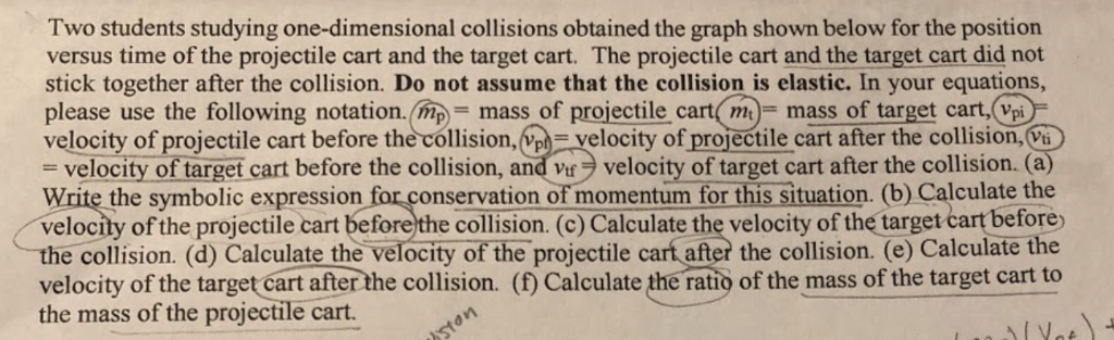 Solved Two students studying one-dimensional collisions | Chegg.com
