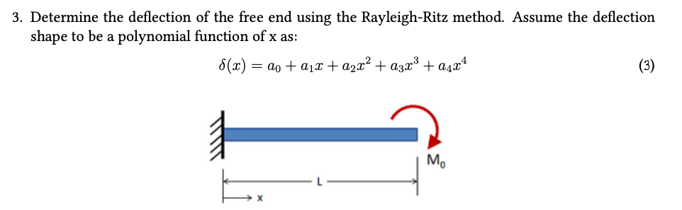 Solved 3. Determine the deflection of the free end using the | Chegg.com