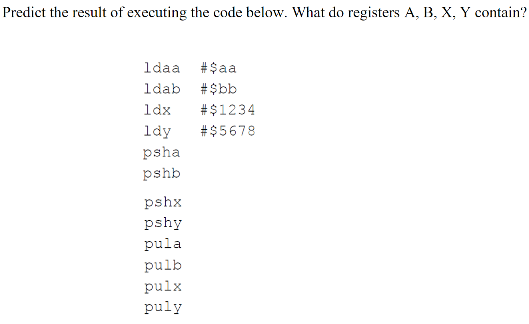 Solved Hcs12 Microprocessor Please Show All 