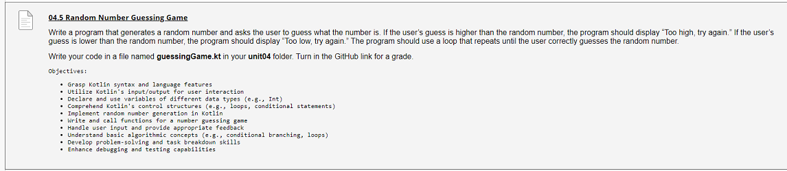 Solved 04.5 Random Number Guessing Game Write your code in a | Chegg.com