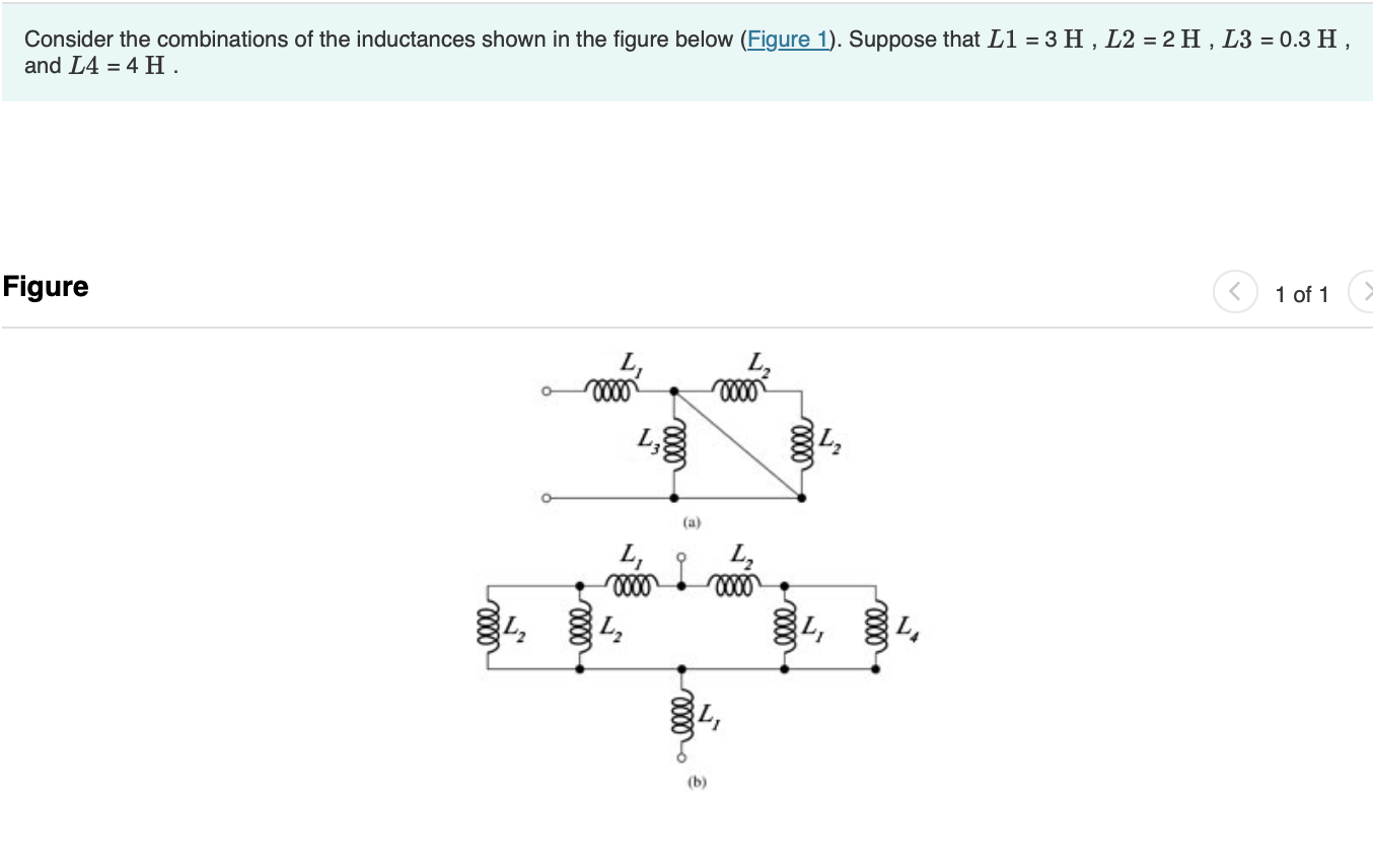 Solved Consider the combinations of the inductances shown in | Chegg.com