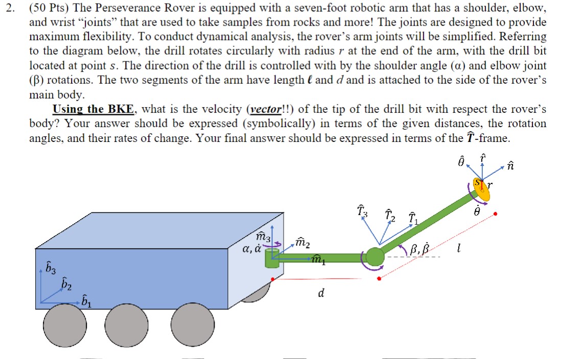 Solved (50 Pts) The Perseverance Rover is equipped with a | Chegg.com