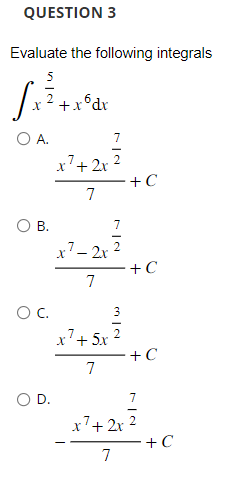 Solved QUESTION 3Evaluate the following | Chegg.com