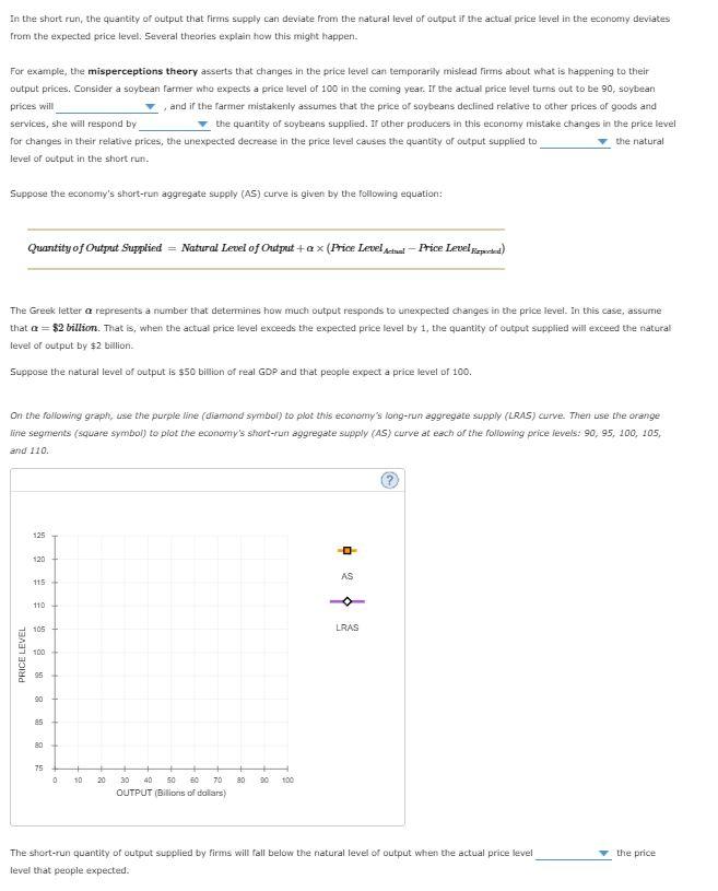 Solved In the short run, the quantity of output that firms | Chegg.com