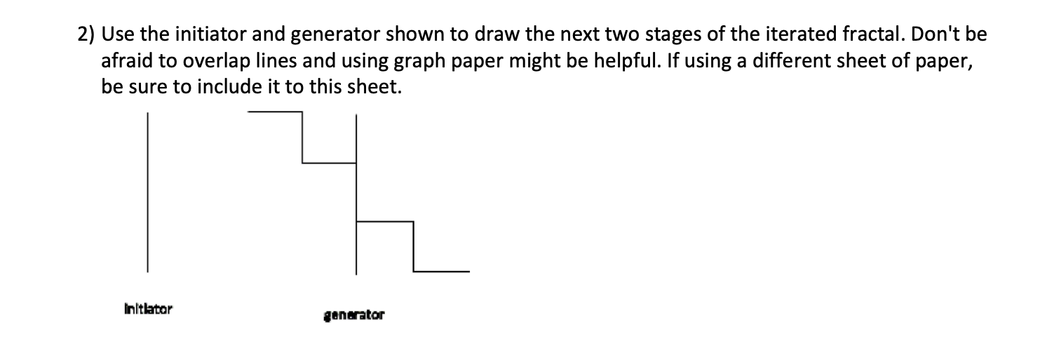 Solved 2) Use the initiator and generator shown to draw the | Chegg.com