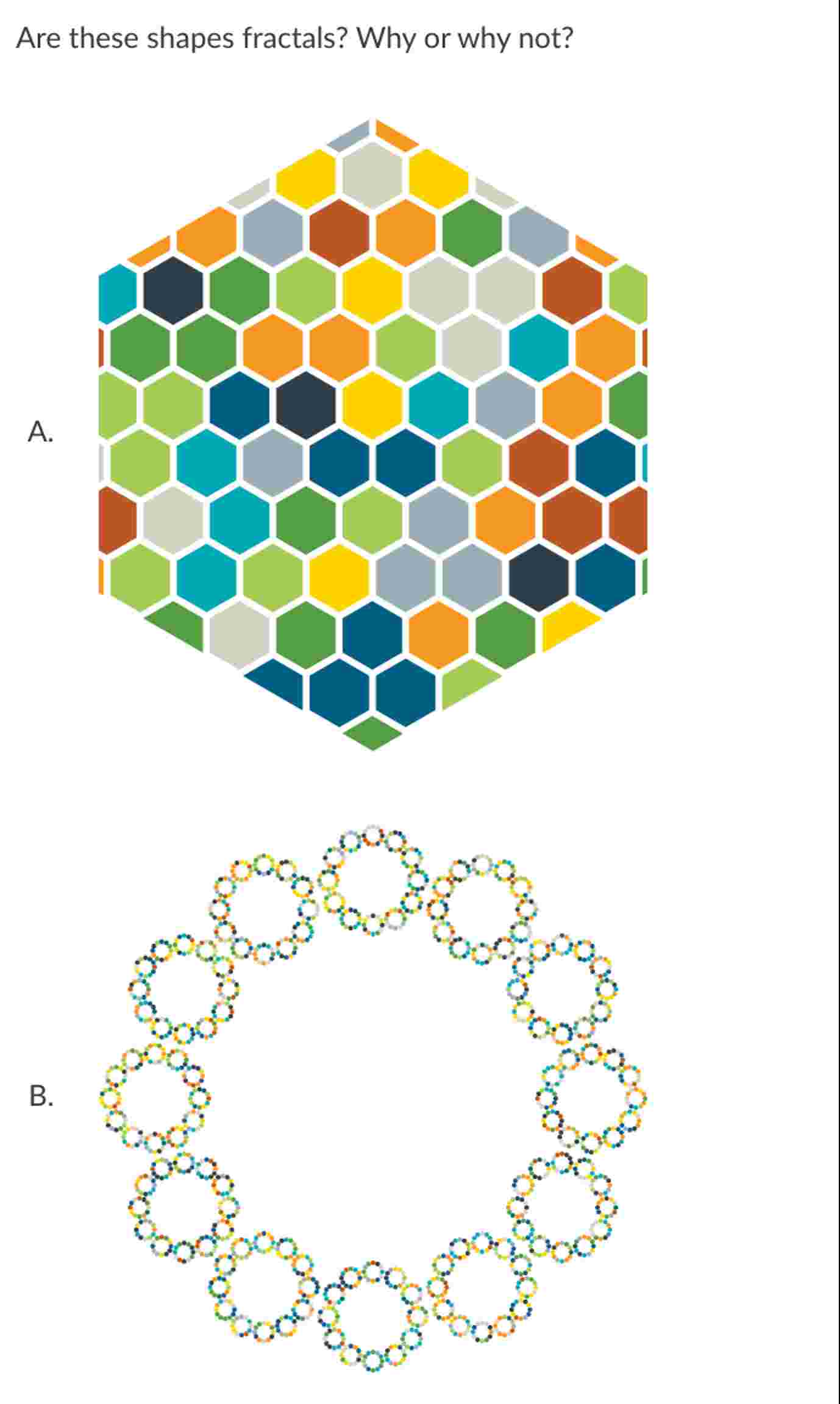 Are these shapes fractals? Why or why | Chegg.com