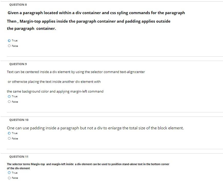 Solved QUESTION 8 Given a paragraph located within a div | Chegg.com